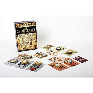 Buffalo Games - 25 Outlaws - Modern Twist on Classic Poker - Texas Hold 'Em - Bluff, Lie, Cheat, Steal - Great for Adult Game Night