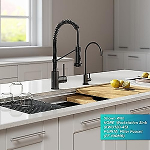 KRAUS Bolden Touchless Sensor Commercial Style 2-Function Single Handle Pull Down Kitchen Faucet in Matte Black, KSF-1610MB