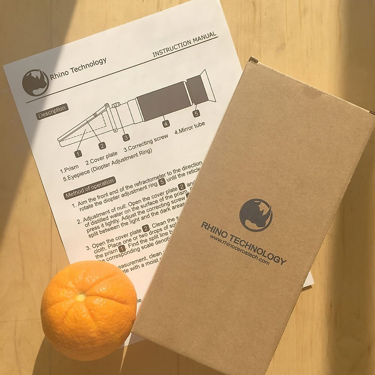 Rhino Beer (0-32% Brix & 1.000-1.130 Specific Gravity) Refractometer for Homebrew and Automatic Temperature Compensation, Replaces Homebrew Hydrometer | Teflon Coating | Wine Fruit Juice Test