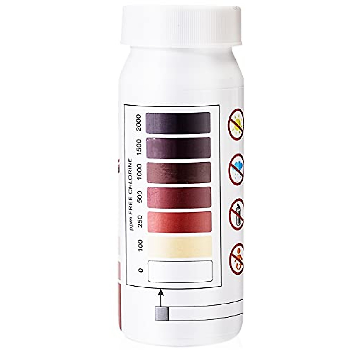 SuperCheck High Range Chlorine Test Strips, 0-2000 ppm, 50 Count, Chlorine Sanitizer Test Strips, Designed for Daycares and Senior Homes for Sanitizing and Disinfecting, Chlorine Dioxide Test Strips