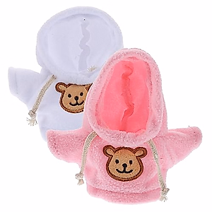 Toyvian 2pcs Carebear Accessories Plush Baby Doll Miniture Decoration Bear Doll Clothes Replaceable Bear Doll Clothes Decorative Bear Hoodies Babydoll Baby Clothes Clothing Bear