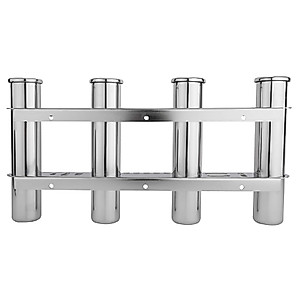 NovelBee 316 Stainless Steel 4 Tubes Fishing Rod Holder for Boat Marine Kayak Yacht