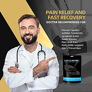 Lusenone Copper Ankle Brace Support for Women & Men (Pair), Best Ankle Compression Sleeve Socks for Plantar Fasciitis, Sprained Ankle, Achilles Tendon, Ankle Swelling, Pain Relief, Recovery, Sports