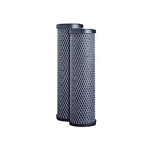 CFS Compatible with WFPFC8002, WFPFC9001, FXWTC, SCWH-5, WHEF-WHWC, WHCF-WHWC, CTO10, T01, C1 Carbon Filter Cartridge, 9-3/4" x 2-1/2", 5 Micron (Pack of 2)