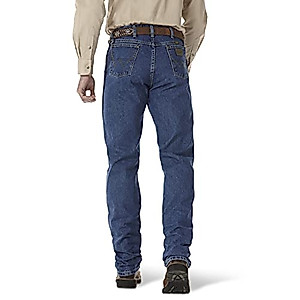 Wrangler Men's George Strait Cowboy Cut Original Fit Jean, Heavyweight Stone Denim, 38W x 32L