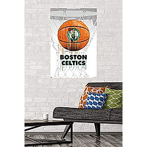 Trends International NBA Boston Celtics - Drip Ball 20 Wall Poster, 22.375" x 34", Unframed Version