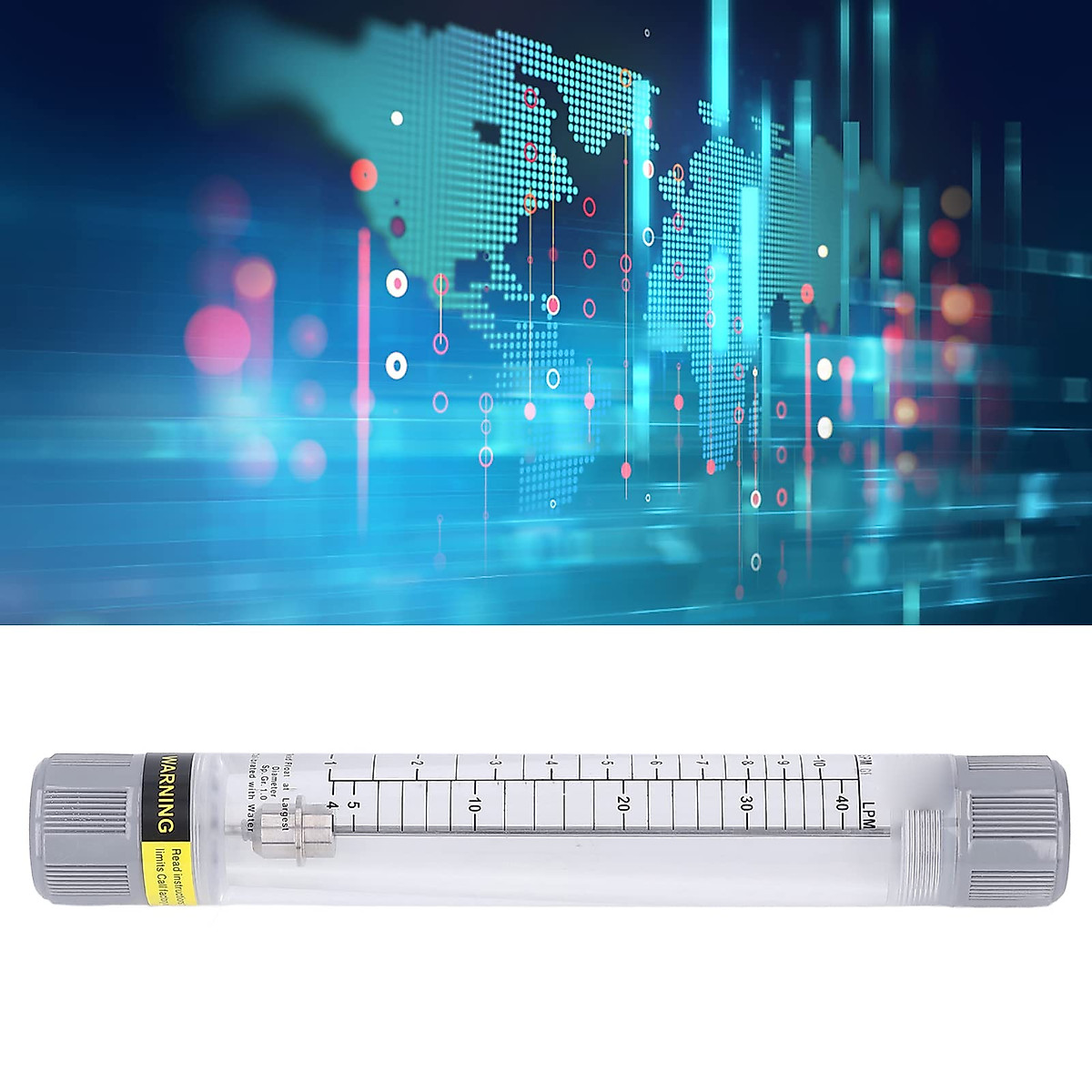 Alvinlite Flow Meter,Tube Type 1-10 GPM Flow Meter for Gas Liquid Pipeline Flowmeter Panel Type Flow Meter for Water Industrial Field