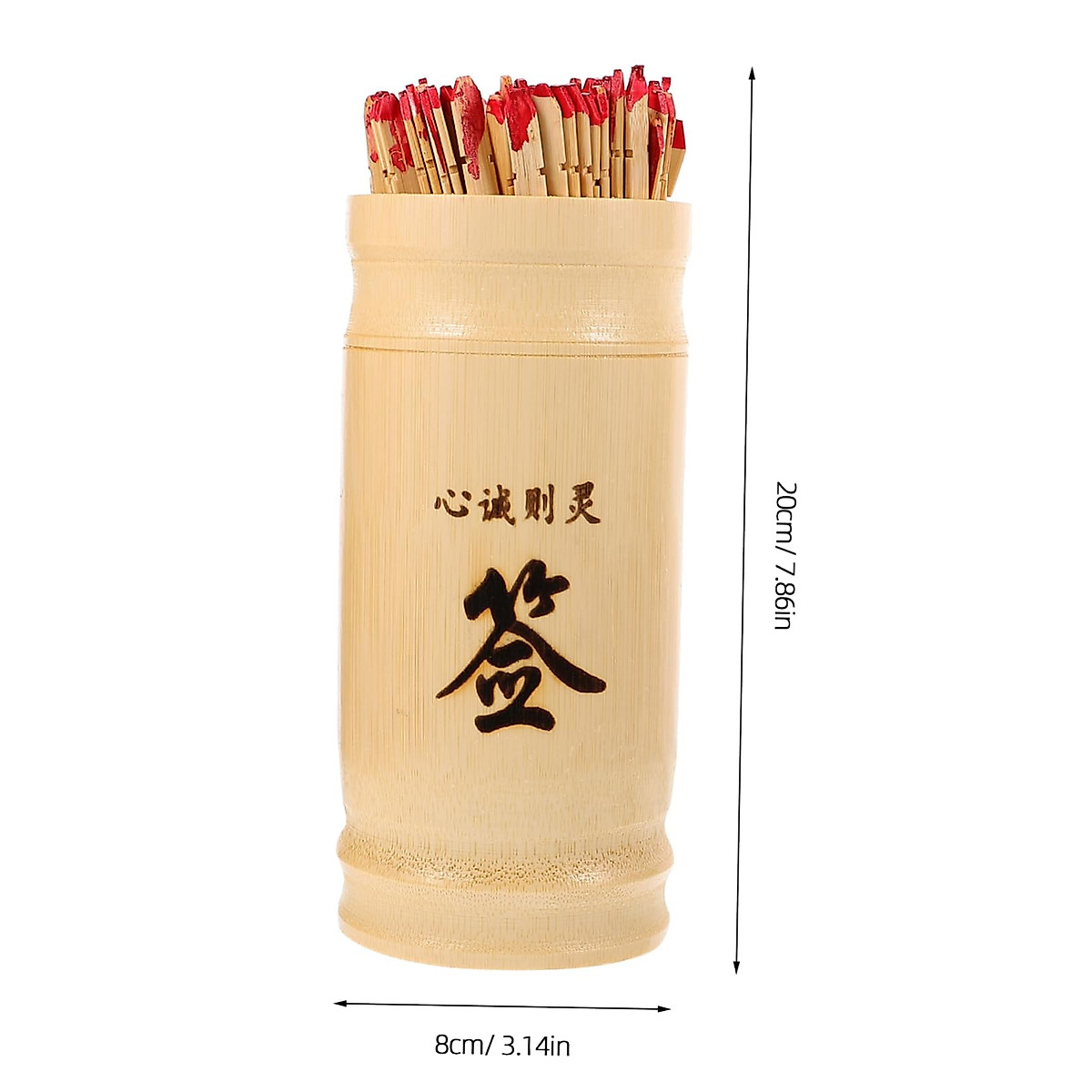 Gadpiparty 1 Set Chinese Fortune Sticks Kau Chim Sticks Chinese Fortune Telling Sticks with Bamboo Bucket and Book Buddhist Divination Props for Fortune Telling Games