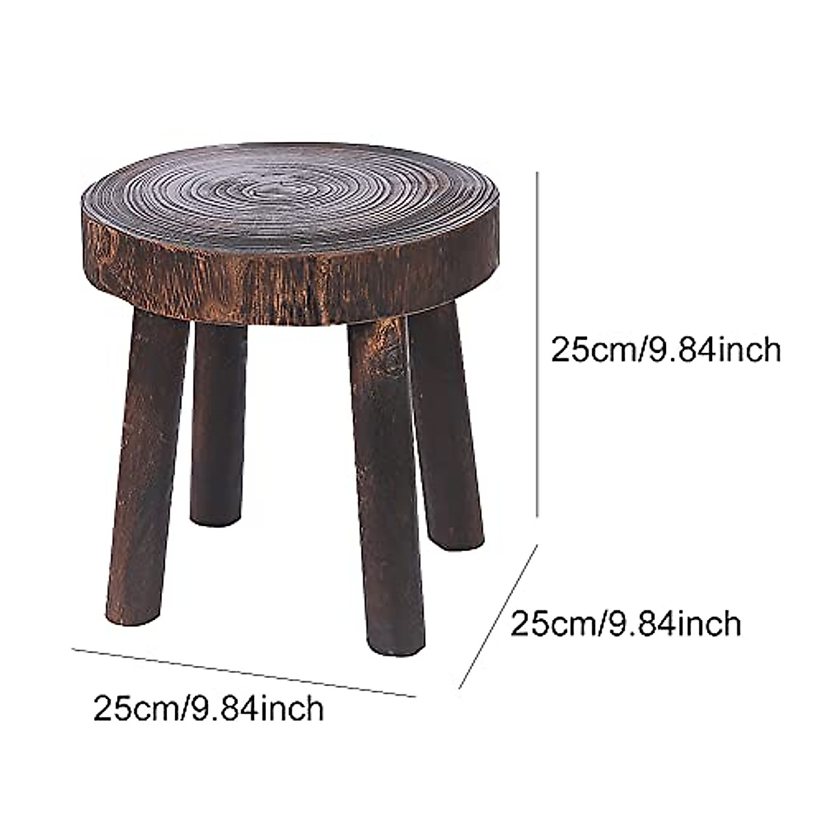 iayokocc Wooden Stool Display Stand, Mini Round Stool Bonsai Holder, Flower Pot Rack, Plant Stand Potted Display Shelf for Office Dining Room Indoor Outdoor Decor