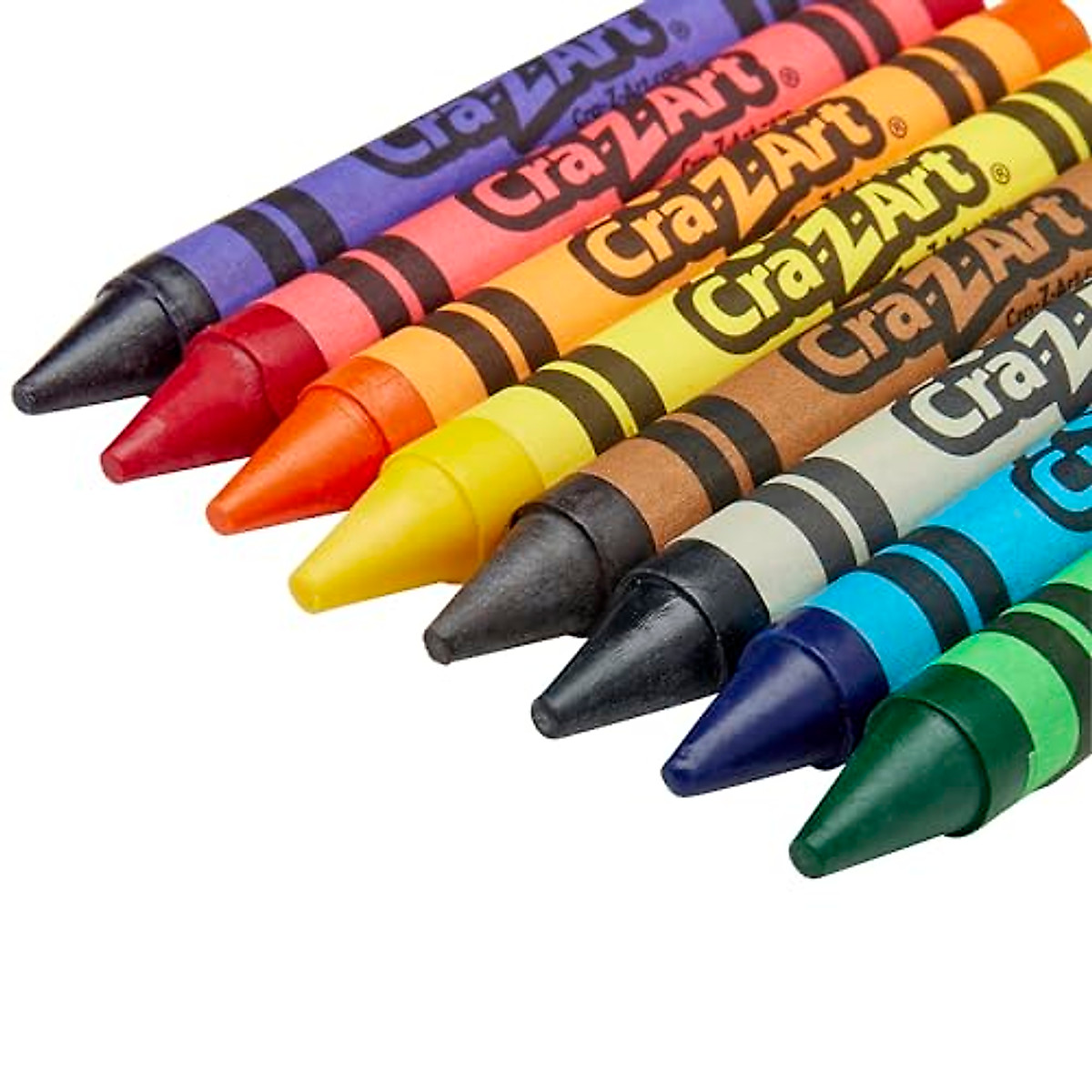 Cra-Z-Art Jumbo Crayons, 8 Assorted Colors, 8/Pack (10203WM48)