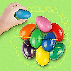 Crayons for Toddlers, Palm Grip Crayons Set 9 Colors Non Toxic Crayons Washable Paint Crayons Stackable Toys for Kids, Baby, Children, Boys and Girls(Egg-Shaped)