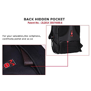 Tigernu Street Style 15.6" Laptop Backpack, Black, 3/4 x 17-inch