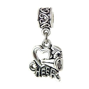 Dangle Love to Cheer Charm Bead for Bracelets