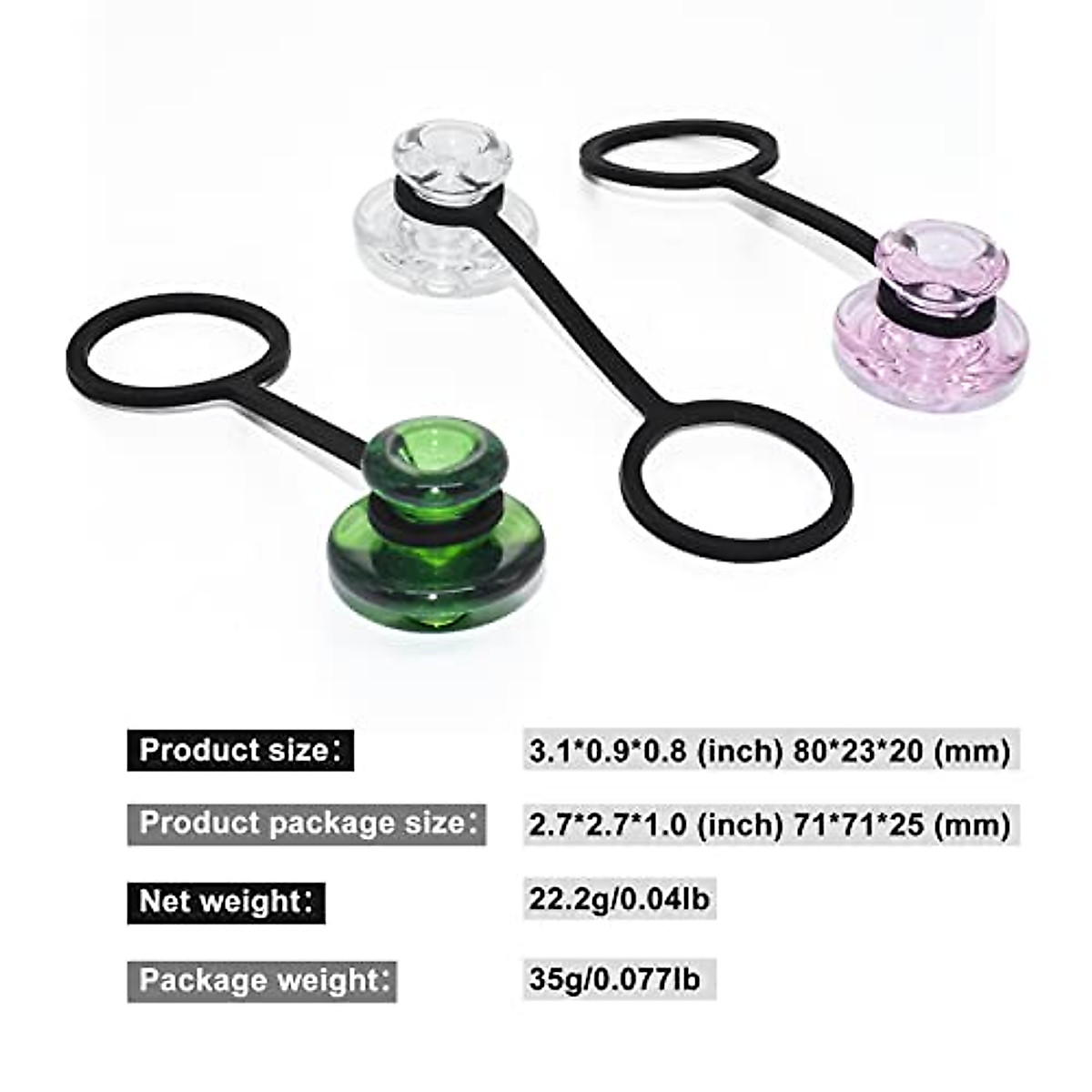 Replacement Accessory Part,Universal Cover with Silicone Case,Green/Pink/Clear (3 PCS）