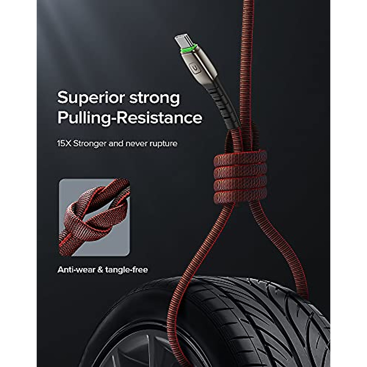 INIU USB C Cable, [3 Pack] 3.1A QC Fast Charging USB Type C Cable, Braided (1.6+3.3+6.6ft) USB-C Phone Charger Cables for Samsung Galaxy S21 S20 S10 Plus Note 10 LG Google Pixel OnePlus Huawei etc