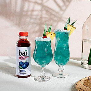 Bai Flavored Water, Brasilia Blueberry, Antioxidant Infused Drinks, 18 Fluid Ounce Bottles, 12 Count