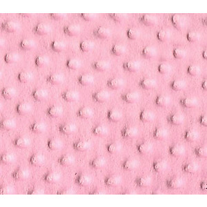 Minky Dimple Dot Blanket Fabric 60" Wide Sold by The Yard (Light Pink)