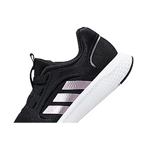 adidas Women's Edge Lux Running Shoe, Black/Matte Purple Metallic/Almost Pink, 9