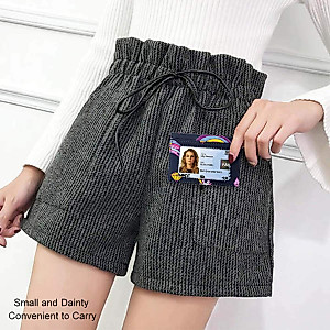 KAMO Slim Minimalist Wallet - Front Pocket Wallets with ID Window Wallet for Men Women Lady Girl Teens