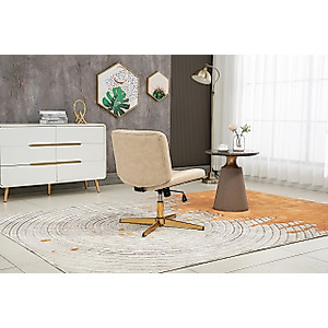 COOLMORE Home Office Desk Chair, Vanity Chair, Modern Adjustable Home Computer Executive Chair Swivel Task Chair for Small Space, Living Room, Make-up, Studying