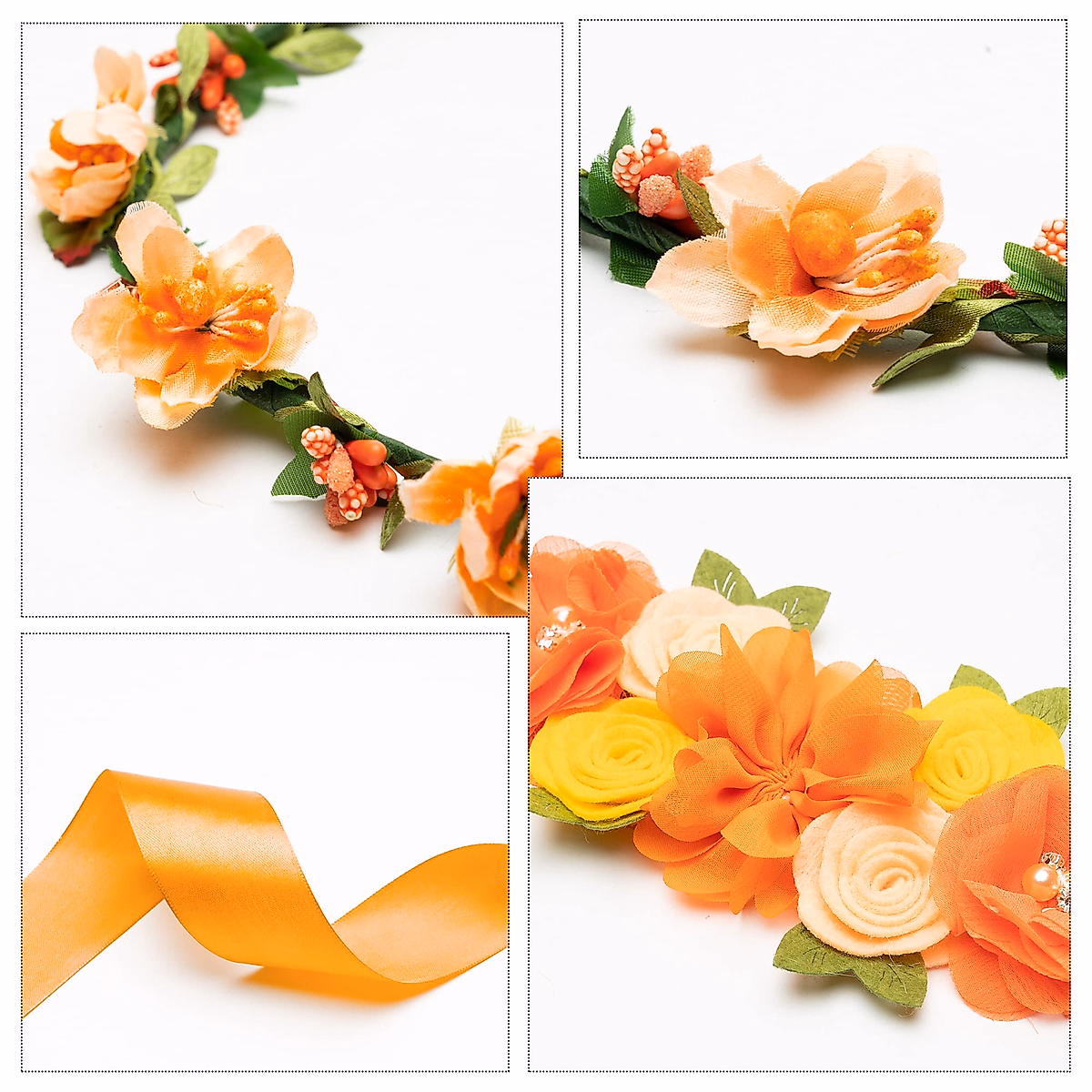 Little Cutie Citrus Maternity Sash Mom to Be & Daddy to Be Corsage Orange Clementine Flower Crown Pregnancy Sash Decoration Autumn Baby Shower Kit Party Favors Pregnancy Photo Prop Gift