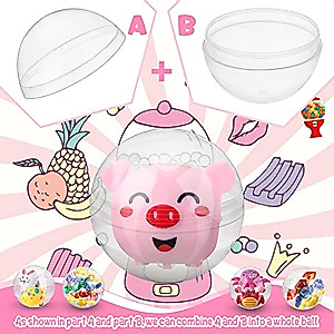 Honoson 500 Pcs Vending Machine Capsules Empty 2'' Round Capsules Gumball Machine Capsules Small Balls Mini Plastic Prize Containers for Kids Toy Candy Party Favor Themed Gift (Clear)