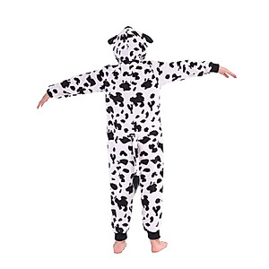 Sincere Party Fleece Cow Onesie Costume for Kids 2XL(12-14)