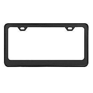 GG Grand General 60438 Black Semi-Gloss Powder Coated License Plate Frame with 2 Holes