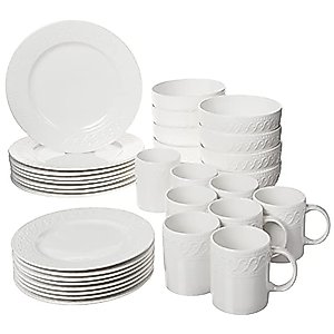 Pfaltzgraff Sylvia Dinnerware Set, 32 Piece, White