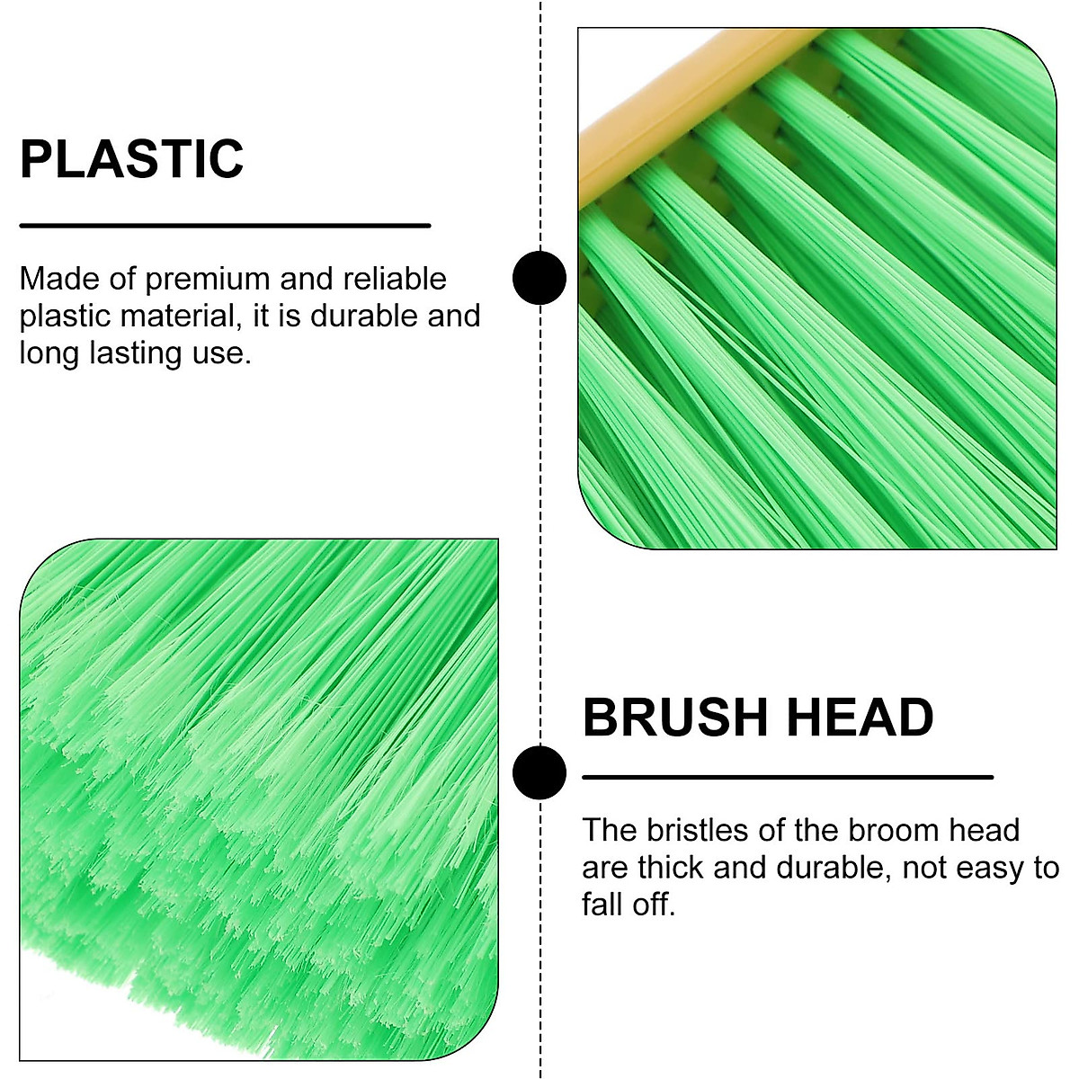 iplusmile Broom Head Replacement Broom Cleaning Head for Outdoor Indoor Courtyard Garage Kitchen Office Floor Broom Refill Head