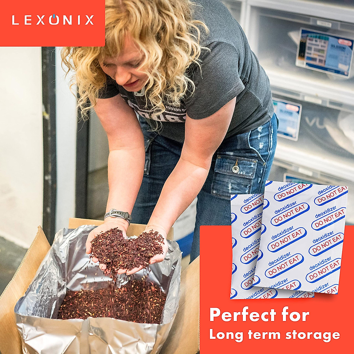 500cc (100 PCS – 5 Pcs Packs * 20 sets ) Food Grade Oxygen Absorbers for Food Storage use for Vacuum Seal or Mylar Bag Food Storage Keep Food Fresh Anti Oxygen Absorbing Packets (500cc)