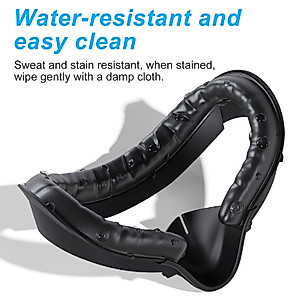 VZNEK New Face Cover Pad for Oculus Quest 2, Sweatproof PU Leather Facial Interface & Face Cushion Pad - VR Accessories for Meta Quest 2, Ergonomical Design (Q2MZ)