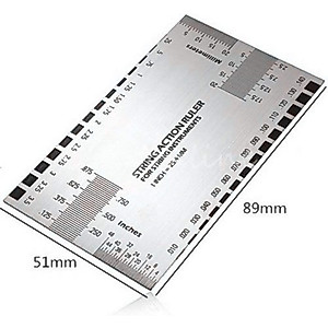 String Action Gauge Ruler, Guitar Height Gauge Set Up Tool for Electric Bass and Acoustic Guitar