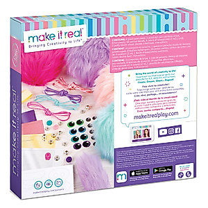 Make It Real DIY Cuddle Mob Kit - Create 4 Adorable Pom Pom Characters with 36 Pieces - All-in-One Arts & Crafts Set for Tweens & Girls - Fun, Skill-Building Craft for Kids Ages 8+ Creative Gift