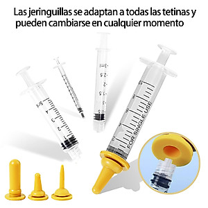Sobirdos Pet Nursing Bottle,Puppy Bottles for Nursing,Miracle Nipple,Kitten Nursing Bottle,Mini Pet Feeding Bottle and Syringes with Nipples for Newborn Rabbits, for Feeding Small Animals(5pcs)
