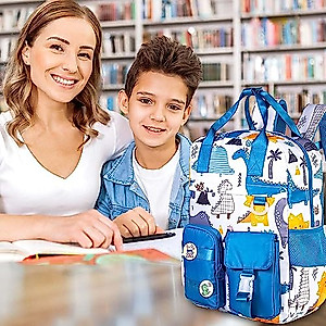 CCJPX Dinosaur Backpack for Boys, 16 inch Kids Bookbag for Elementary School Toddler Kindergarten Preschool