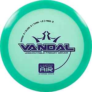 Dynamic Discs Lucid AIR Vandal Fairway Driver Golf Disc [Colors Will Vary] - 145-159g