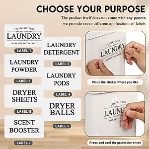 ZOES HOMEWARE 3-Set Laundry Room Organization and Storage | Modern Farmhouse Laundry Room Decor | Laundry Container for Organizing Laundry Pods, Laundry Powder, Dryer Sheets, Dryer Balls