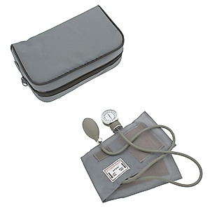 ASA TECHMED Manual Blood Pressure Monitor - Aneroid Sphygmomanometer Blood Pressure Cuff arm for Nurses Universal (Light Grey) Standard