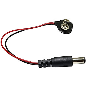 SQXBK 1-Pack MB102 Breadboard Power Supply Module and 9v Battery Clip with 2.1mm X 5.5mm Male DC Plug Assortment Kit for Arduino