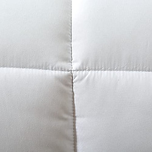 Down Alternative Comforter All Season Duvet Insert(White, Queen)-Ultra Soft Double Brushed Microfiber Quilt Cover, Classic Box Stitched with Corner Tabs