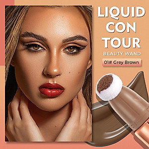 Ofanyia Contour Beauty Wand, Liquid Face Concealer Contour Stick with Cushion Applicator, High Coverage Matte Creamy Contour, Silky Smooth Lightweight Blendable Contour Beauty Wand