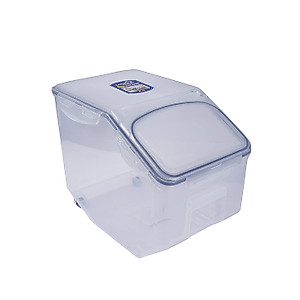 LOCK & LOCK Easy Essentials Food Lids (Flip-Top) / Pantry Storage, BPA Free, Top-50.7 Cup-for Rice, Clear