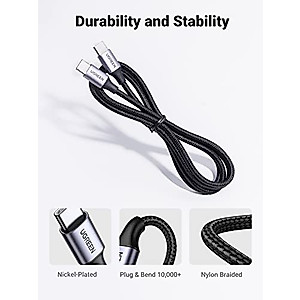 UGREEN USB C to USB C Cable 2-Pack 60W PD 3.0 Fast Charging Cable Compatible with Samsung Galaxy S23/22/Z Fold/Z Flip, Google Pixel 7/6A MacBook Pro 2022, iPad Pro 2022, PS5, Switch, etc. 3.3FT