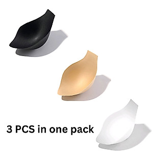 Men Bulge Enhancing Underwear Cup Sponge Pad for Underwear Swimwear Boxers Briefs Trunks Penis Enlargement Cup (Black Beige White)