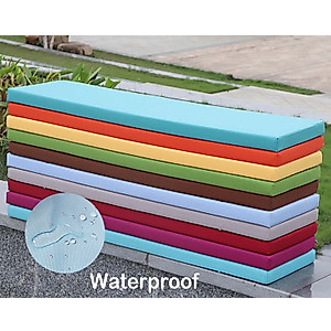 Hengz Outdoor/Indoor Bench/Swing Cushion 40 x 14 x 2 Inch Waterproof Furniture Seat Pad, Anti-Slip Bottom Settee Cushions, Bay Window Loveseat Sofa Couch Pad