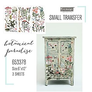 Redesign Decor Transfers - Botanical Paradise - 3 Sheets, 6"x12"