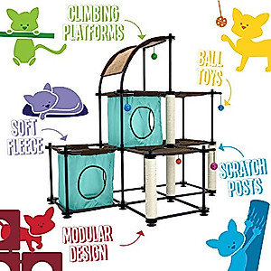 Kitty City Claw Indoor Mega Kit Cat Furniture, Corrugate Cat Scratcher, Cat Bed