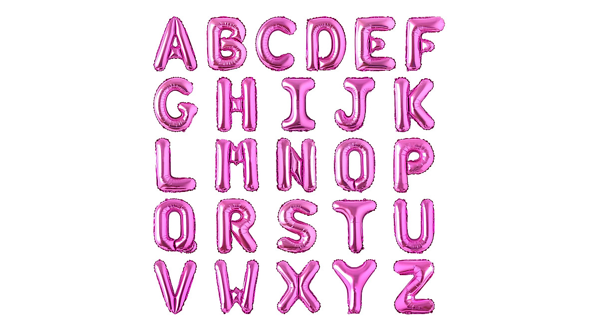 Hot Pink Letter Balloons for Weddings & Celebrations