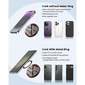 APPS2Car for Magsafe Car Mount Magnetic Phone Holder Upgraded 13-Inch Long Arm Suction Cup Windshield Mount fits iPhone 15 Pro Max Plus 14 13 12 Mini